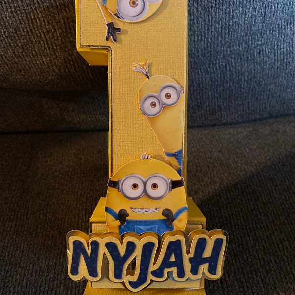 Minions Decorations, 3D Letters Personalized, Minion Inspired Party ...
