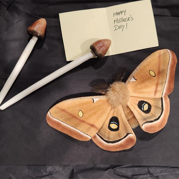 Hercules Moth , Needle Felted, Moth Figurine, Decoration, Handmade ...