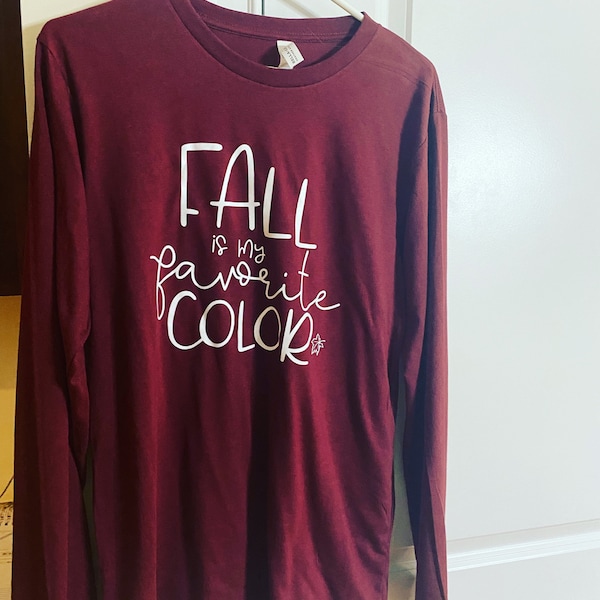Women's Fall Long Sleeve T-shirt, Fall Ladies Long Sleeve Tee, Autumn ...