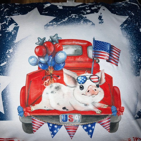 Patriotic Pig PNG, Pig Graphics, Sublimation, Patriotic Pig Decal, Pig ...