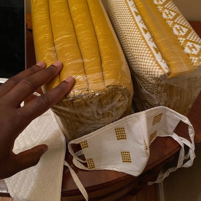 Traditional Plain Kente Cloth Higher Quality With Shimmering Ashanti ...