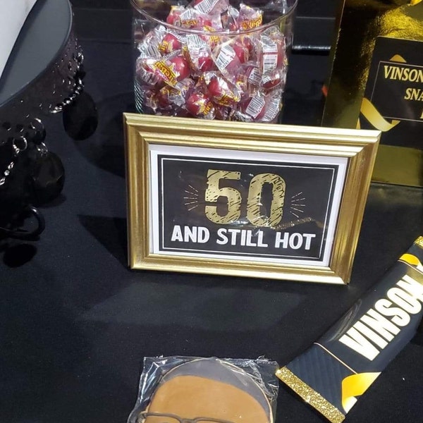 50th Birthday Signs, Cheers to 50 Years, 50 Sucks, 50 Rocks, 50 Can ...