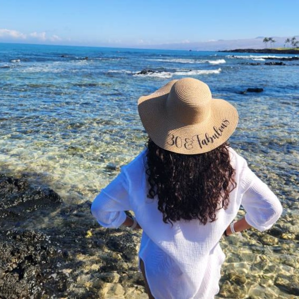 Beach Party Hat | Birthday Girl Hat | Bride Beach Hat | Birthday Gift ...