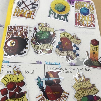 D&D Stickers - Etsy