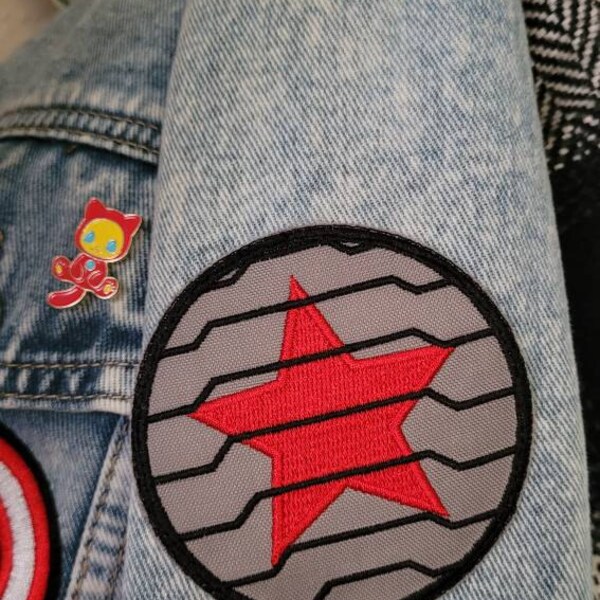 Winter Solider, Bucky Barnes, Arm Emblem Iron-on Embroidered Patch ...