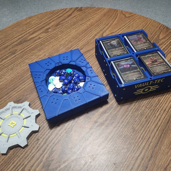 The Vault-deck XL! Fallout Deck Box | Holds Over 400 Double Sleeved ...