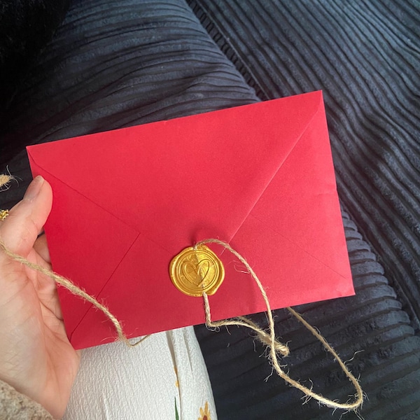 Wax Seal Letter, Scroll Letter, Handmade Love Letter, Custom Wedding ...
