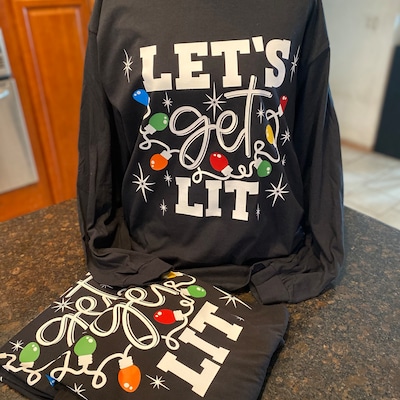 Let's Get Lit Svg, Merry and Bright Svg, Merry Christmas Svg, Winter ...