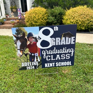 8th Grade Signs, Graduation Yard Sign, High School Graduation Lawn ...