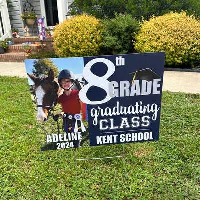 8th Grade Signs, Graduation Yard Sign, High School Graduation Lawn ...