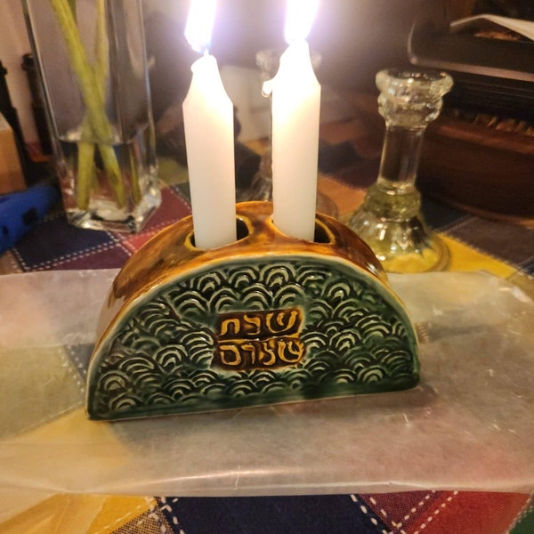 Shabbat Candle Holder/vase/ceramic Box, Unique Handmade Ceramic Shabbat ...