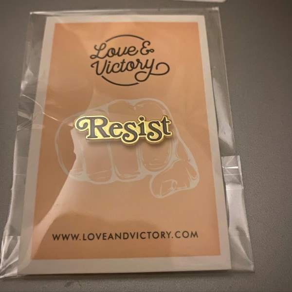 Resist Enamel Pin - Etsy