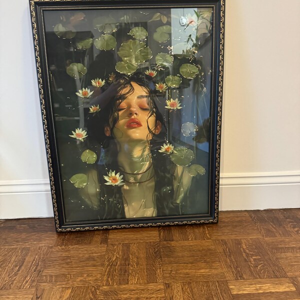 Swimming in the Lake, Goth Moody Victorian Wall Art, Dark Decor ...