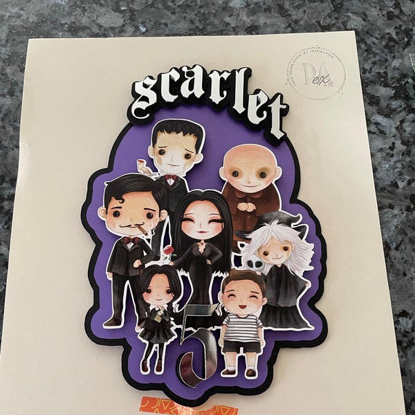 Addams Family Cake Topper, Addams Family Theme Party, Family Halloween ...