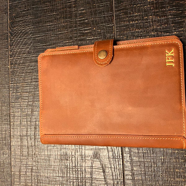 Personalized Leather Planner Cover, Refillable Planner Cover, Custom ...