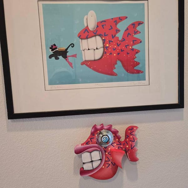 Kurt Angler. Funky Fish Art, Blue Fish Art, Teeth Art, Beach House Art ...