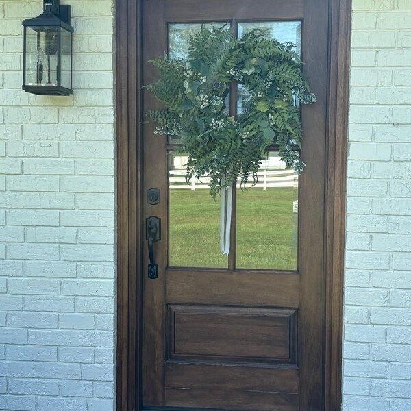Elegant Cedar Wreath,winter Greenery Wreath,simple Christmas Wreath ...
