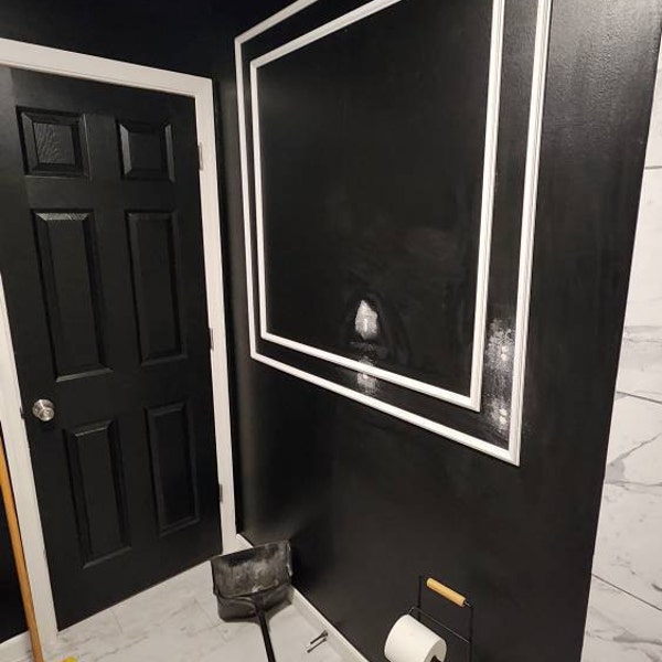 Wall Molding Kit DIY Accent Wall Kit Office Wainscoting Panels 3 Upper ...