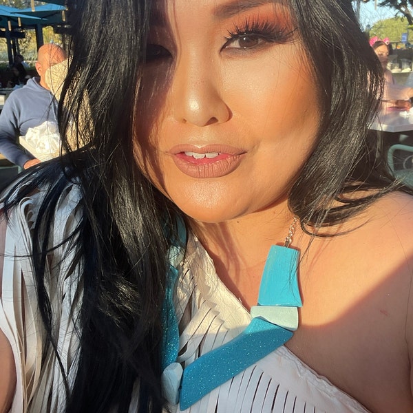 Disneys Pocahontas Necklace Pendant With Ribbon - Etsy