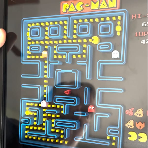 Pac-man Shadow Box 3D Diorama 10.5” X 10.5” X 2.5” - Fan Art, Arcade ...