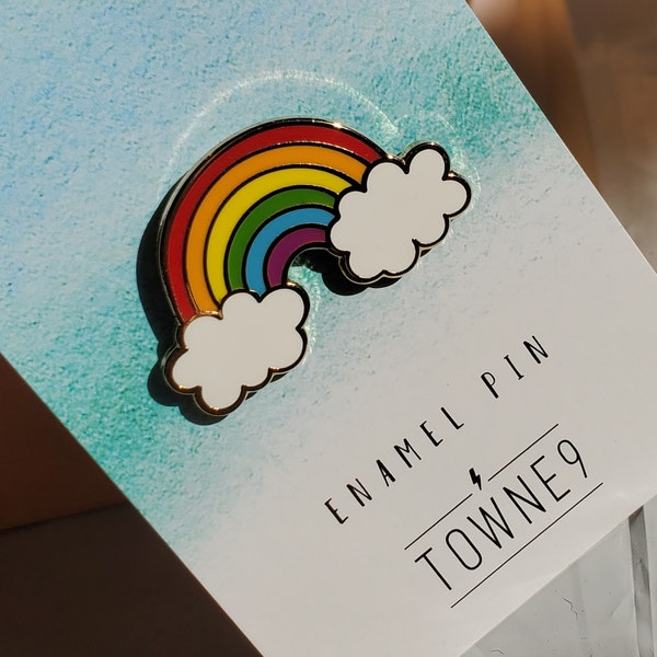 Rainbow Enamel Pin - Etsy