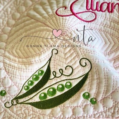 Sweet Peas Embroidery Design sweet Pea Baby Kitchen Embroidery DESIGN ...