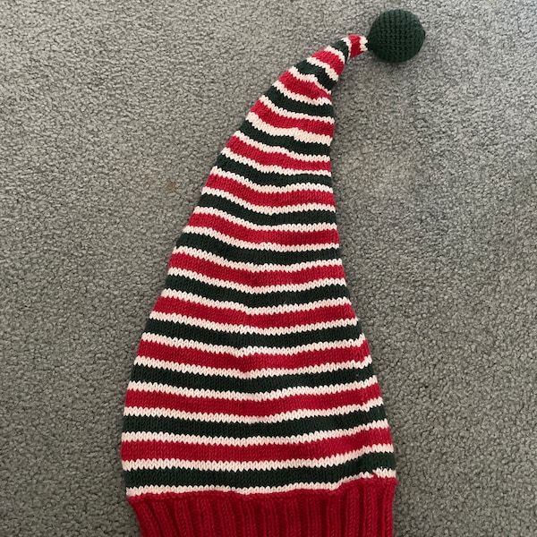 Knit Hat Pattern, Stocking Cap Knitting Pattern, Womens Hat, Mens Hat ...