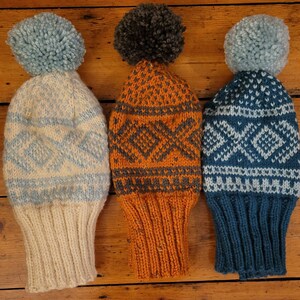 Bobble Hat Knitting Pattern Hat Pattern Norwegian Style Hat Pattern ...