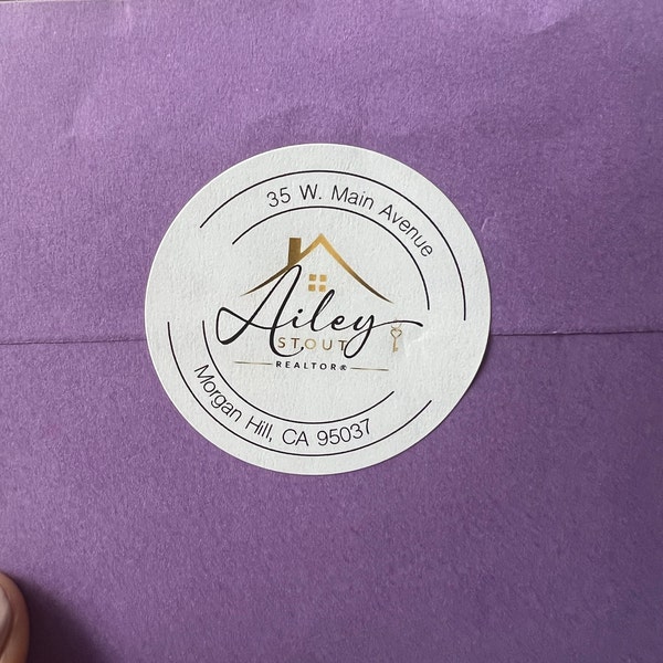 Return Address Labels | Round Address Label | Envelope Seal | Custom ...