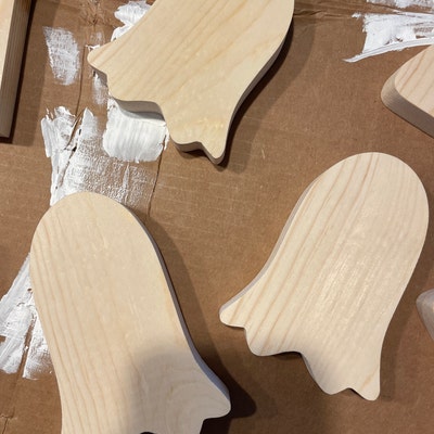 Set of 3 Unfinished Wood Ghost Cut Outs Made From 3/4 Solid Pine ...