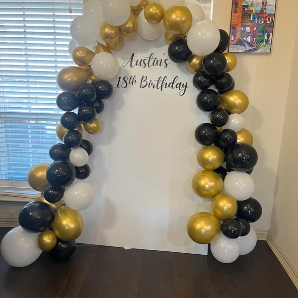 Custom Party Backdrop Sign - Party Sign - Decal - Custom Sign - Etsy