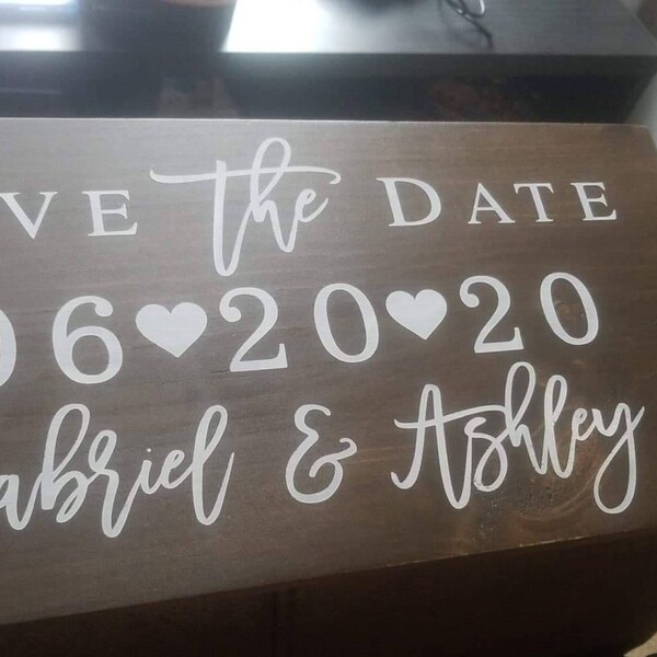Save the Date Sign, Engagement Photo Prop, Save the Date Photo Prop ...