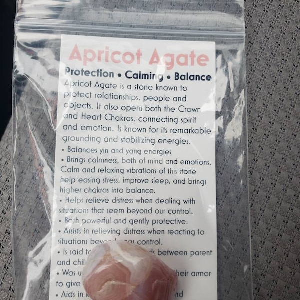 Apricot Agate Tumbled Stone - Multiple Sizes Available - Tumbled Pink ...