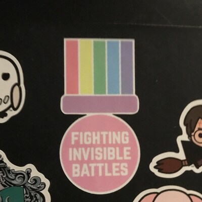 Fighting Invisible Battles Vinyl Sticker - Etsy