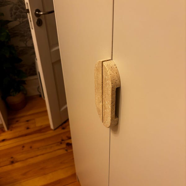 Natural Travertine Drawer Pull | Marble Cabinet Handle | Kitchen ...