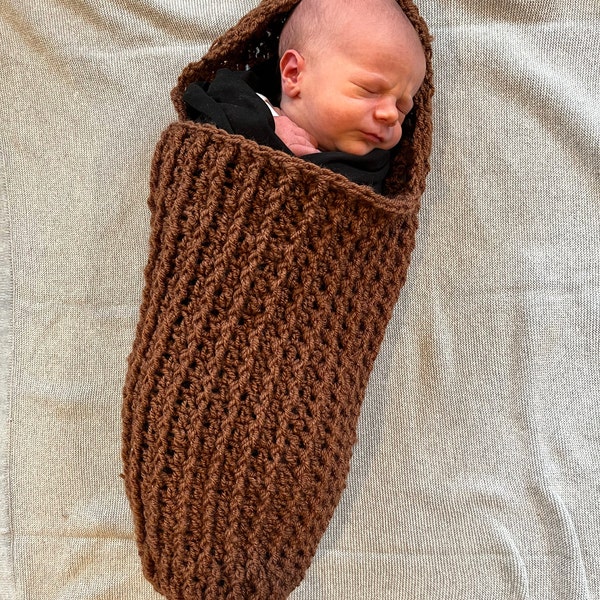 Ribbed Cuddle Cocoon With Hood Pdf PATTERN (digital Download), Crochet ...