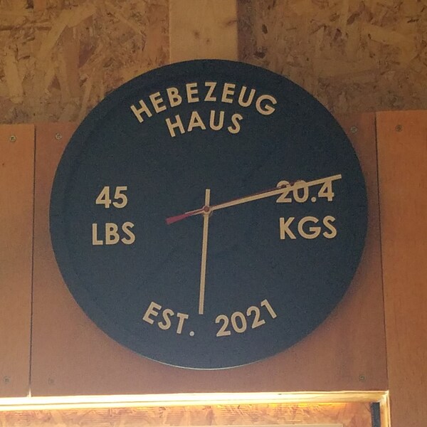 Weight Plate Custom Text Clock | Customizable 3D Printed Gift for ...