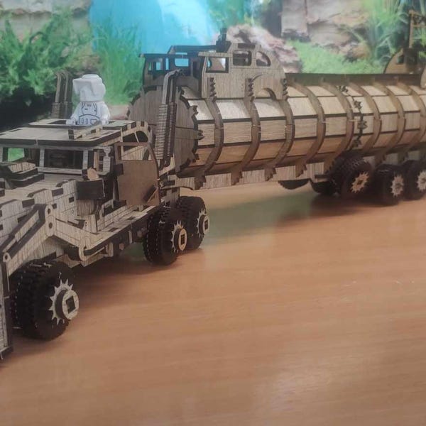 Armored Tanker Truck Laser Cut File, Dxf, Svg, Ai and Cdr, 3d Puzzle ...