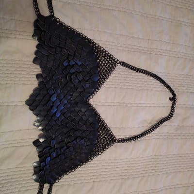 Scalemail Chainmail Crop Top / Bra Breastplate Armor - Etsy