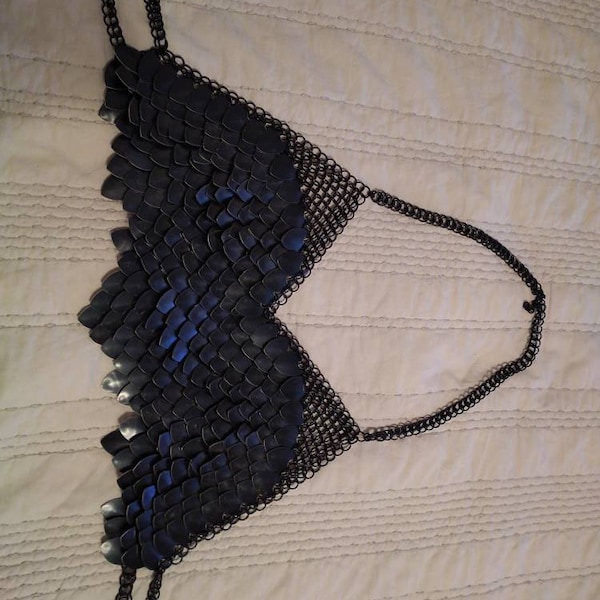 Scalemail Chainmail Crop Top / Bra Breastplate Armor - Etsy