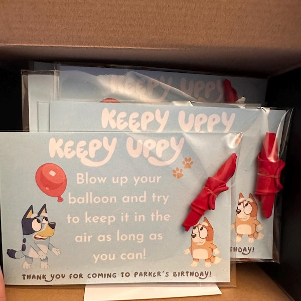 Keepy Uppy, Sticky Gecko, Bluey Party Decor, Toddler Party Favors, Dog ...