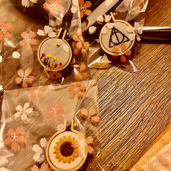 Mini Embroidery Keychain - Etsy