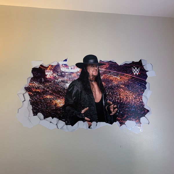 WWE Wall Sticker - the Undertaker Broken Wall - Etsy
