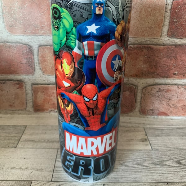Marvel Heroes Tumbler Skinny / Marvel Heroes Mock-up Straight Design ...