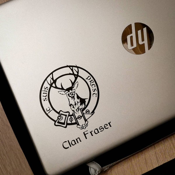 Outlander Clan Fraser Je Suis Prest Motto Seal Crest Emblem / Fraser ...