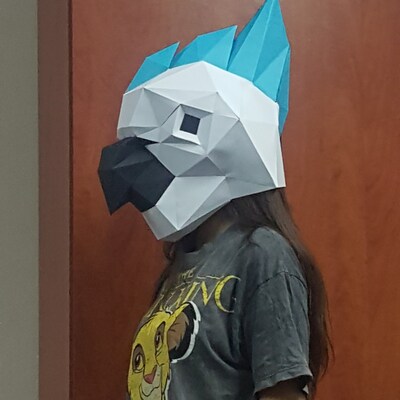 DIY Cockatoo Mask, Bird Mask, Halloween Mask, Paper Craft Template ...