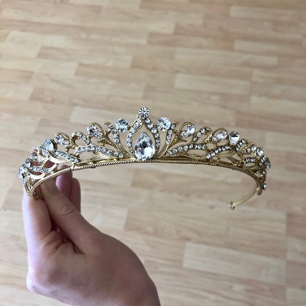 Blue Crystal Tiara, Emerald Tiara, Wedding Tiara, Crystal Crown ...