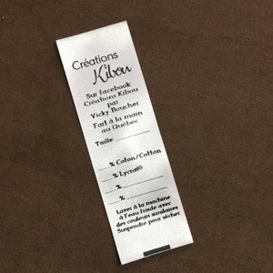 White Satin USA Tracking Label Custom Tracking Label CPSIA/CPSC ...