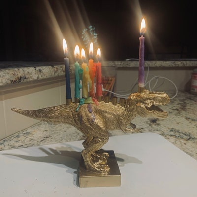 Dinosaur Menorah - Etsy