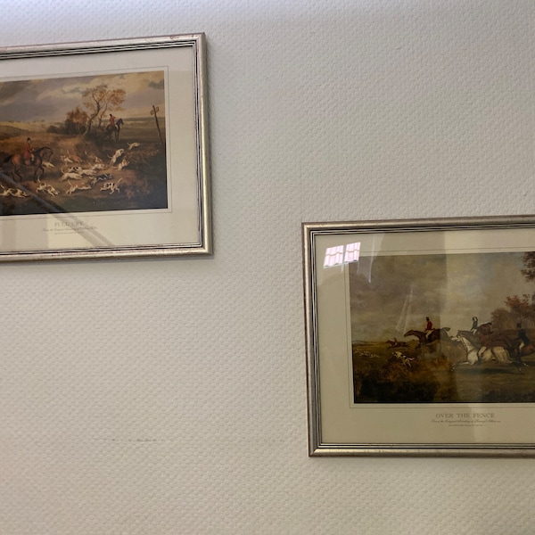 Fox Hunt Art Prints | Old English Hunting Wall Art With Hunters, Dogs ...